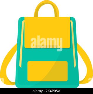illustration of a school bag on a white background Stock Vector Image ...