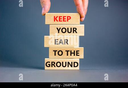 Keep your ear to the ground symbol. Concept words Keep your ear on the ...