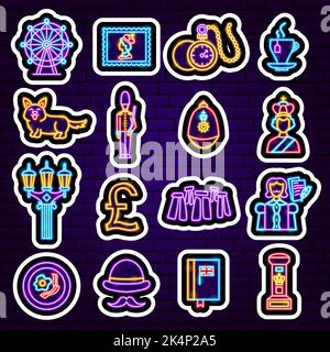 Set corgi dog stickers with crown, wings, sitting, adorable pet ...