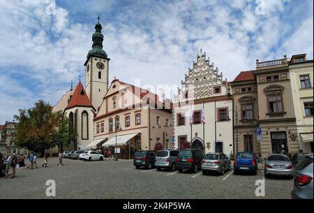 Tabor, Czech Republic - July 30, 2018: Historic city center Stock Photo ...
