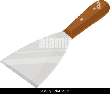 Workshop spatula, illustration, vector on white background Stock Vector ...