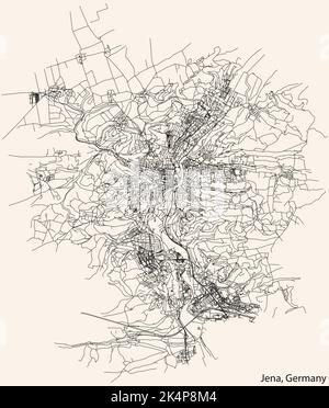 Street roads map of JENA, GERMANY Stock Vector Image & Art - Alamy