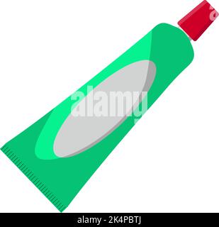 green toothbrush with a white toothpaste. Illustration Stock Vector ...