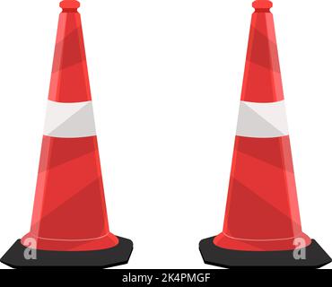 construction cones isolated icon vector illustration design Stock ...