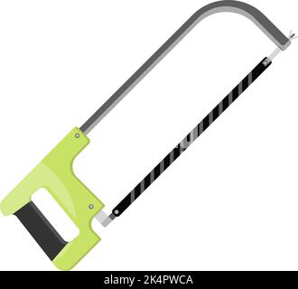 Hacksaw icon. Flat illustration of hacksaw vector icon isolated on ...