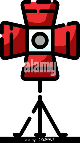 Cinema projector icon flat vector. Movie film Stock Vector Image & Art ...