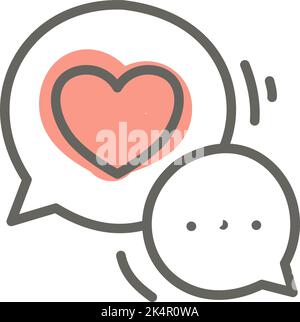 3d love chat box icon with flying hearts, isolated on background 3d ...