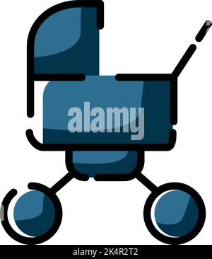 baby stroller icon on white, vector Stock Vector Image & Art - Alamy