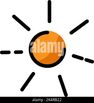 Brightness vector icon isolated on transparent background, Brightness ...