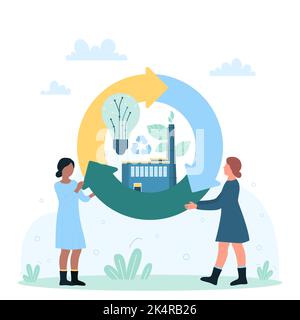 Circular economy and energy production, manufacturing circulation ...