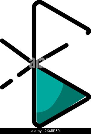 Bluetooth vector icon. Bluetooth symbol on a white background. Black ...