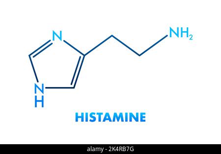 Histamine chemical structure. Vector illustration Hand drawn Stock ...