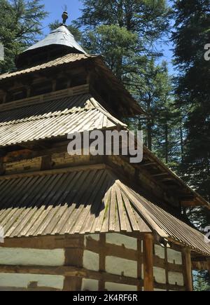 A famous Hadimba Devi Temple in Manali, Himachal Pradesh, India which ...