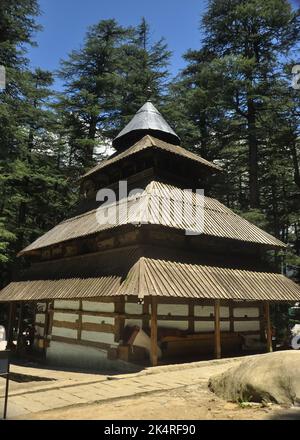 A famous Hadimba Devi Temple in Manali, Himachal Pradesh, India which ...