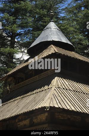 A famous Hadimba Devi Temple in Manali, Himachal Pradesh, India which ...