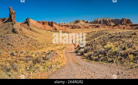 Upper Baker Ranch Road at Cathedral Valley Road junction, Middle Desert ...