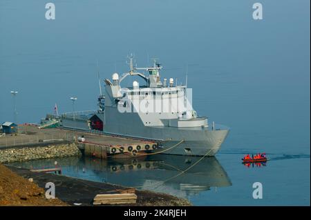 Norwegian Coast Guard icebreaker and offshore patrol vessel KV Svalbard ...