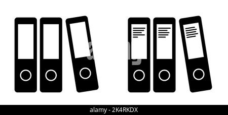 Archiving, ring binders. Paper binder icon or logo. Administration ...