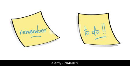 Postit paper. Note, memo paper with push button icon. Cartoon, comic ...