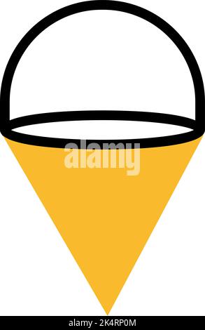 Firefighter cone, illustration, vector on a white background Stock ...