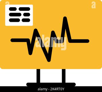 Test monitor icon flat vector. School exam. Paper form isolated Stock ...