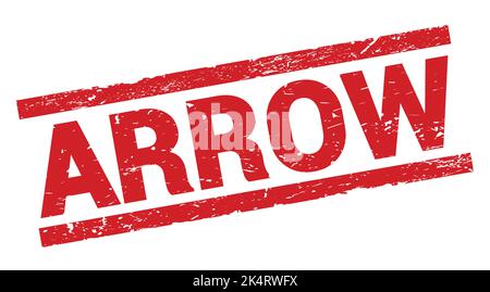 ARROW text written on red rectangle stamp sign Stock Photo - Alamy