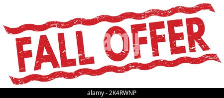 FALL OFFER text written on blue grungy stamp sign Stock Photo - Alamy