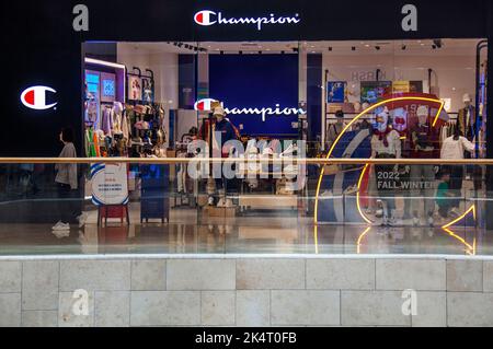 NANJING, CHINA - OCTOBER 2, 2022 - Customers shop at the Champion Store ...