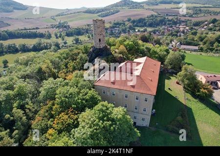 Zámek Skalka historical old castle Skalka in Ceske stredohori region ...