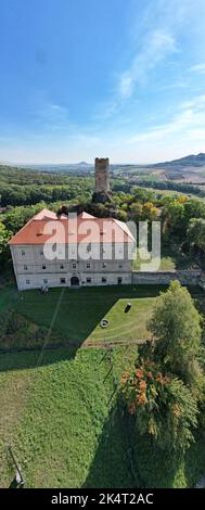 Zámek Skalka historical old castle Skalka in Ceske stredohori region ...