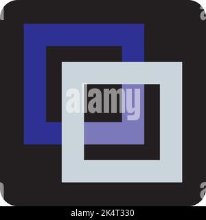 Abstract illustration on a square background - stylized flowers ...