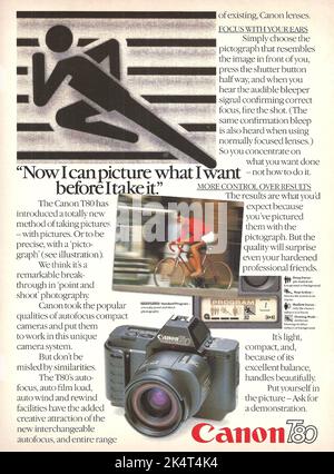 Canon T70 cameras vintage paper advertisement Canon magazine advert ...