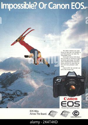 Canon T70 cameras vintage paper advertisement Canon magazine advert ...
