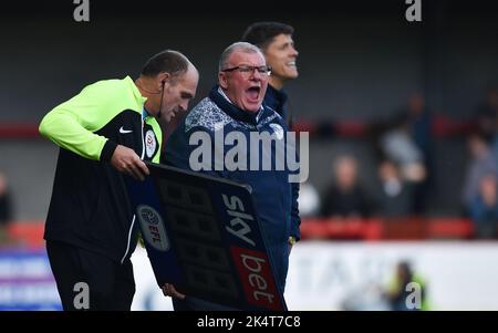 Football manager Steve Evans at Stevenage Football Club walking on ...