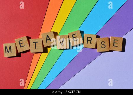 Metaverse, word in wooden alphabet letters isolated on background Stock ...