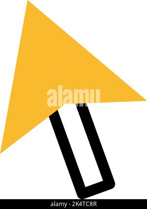 Mouse Cursor Line Icon On Blue Background. Blue Flat Style Vector ...