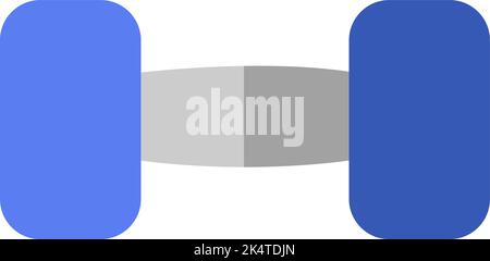 Blue barbell, illustration, vector, on a white background Stock Vector ...