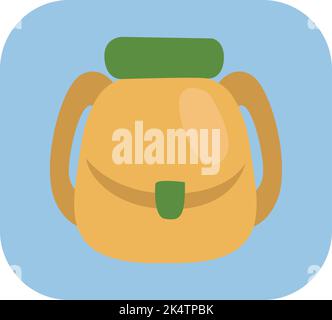 An illustration of a camping or hiking icon concept in a hexagon shape ...