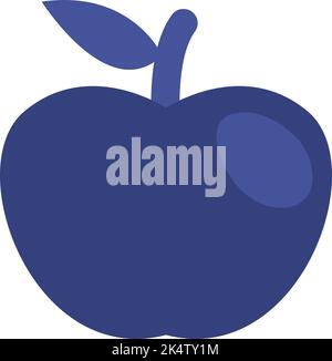 Apple with leaf line icon vector illustration. Fruit black stroke on ...