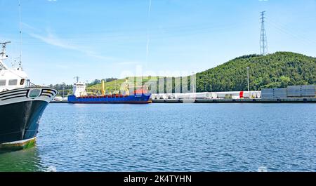 Port of the Ría de Aviles, Principality of Asturias, Spain, Europe ...