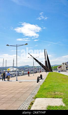 Port of the Ría de Aviles, Principality of Asturias, Spain, Europe ...
