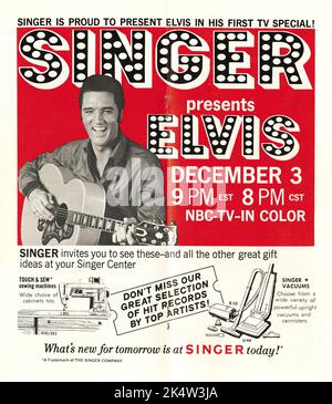 Singer advertisement - Elvis Presley 1968 NBC-TV "Comeback Special ...