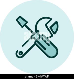 Car repair tools Icon on white background. Trendy flat style for ...