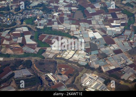 Japan agriculture - greenhouses of Ibaraki Prefecture. Japan ...