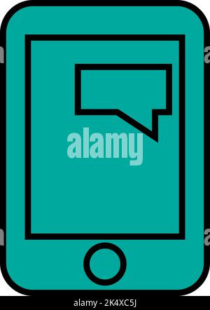 smartphone device technology isolated icon Stock Vector Image & Art - Alamy