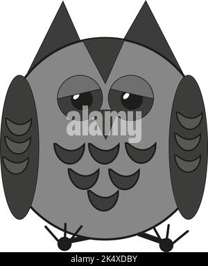 An illustration of a beautiful owl isolated on a white background Stock ...