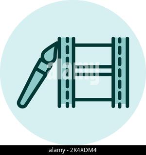 Application edit flat icons on color round background Stock Vector ...