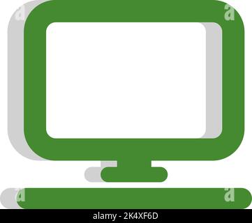 Banking computer, illustration, vector on a white background Stock ...