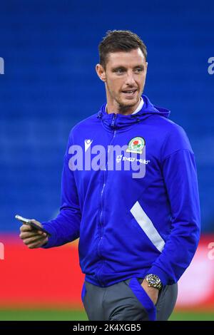 Blackburn Rovers' Dominic Hyam and Cardiff City's Yousef Salech during ...