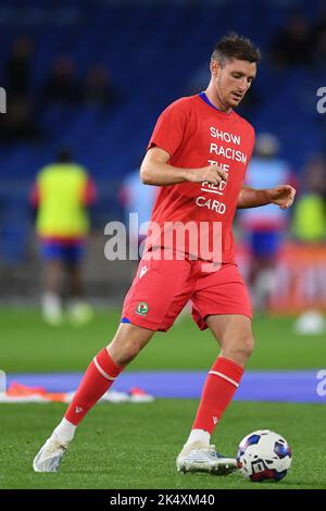 Blackburn Rovers' Dominic Hyam and Cardiff City's Yousef Salech during ...